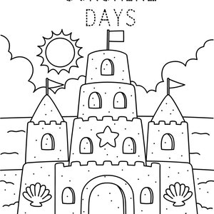 21 Printable Summer Coloring Pages for Children, Beach Fun Coloring ...