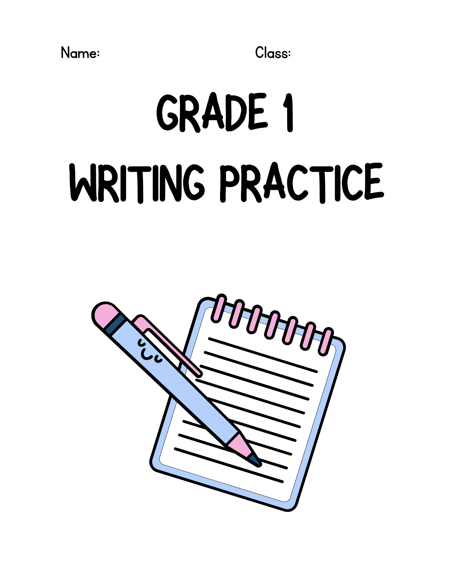 Grade 1 Writing Practice English Packet, First Grade Writing Practice ...