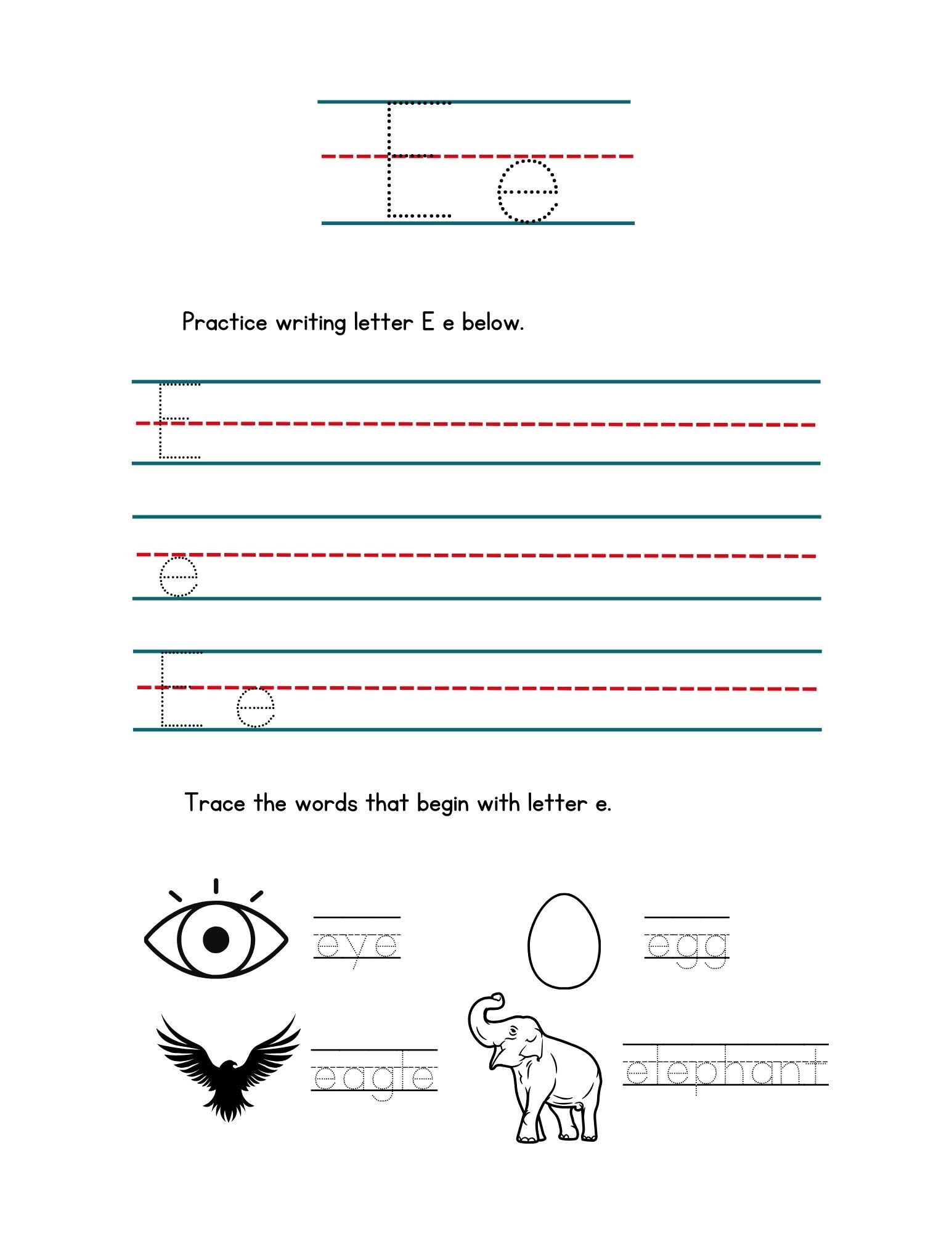 Writing Letter Practice A-Z Worksheets - Etsy