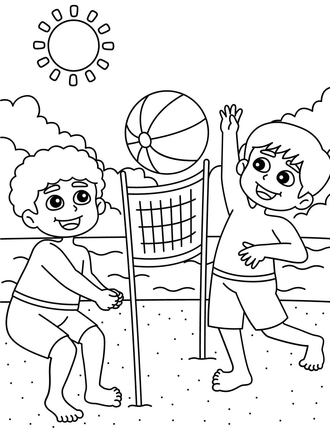 21 Printable Summer Coloring Pages for Children, Beach Fun Coloring ...