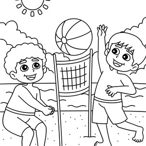21 Printable Summer Coloring Pages for Children, Beach Fun Coloring ...