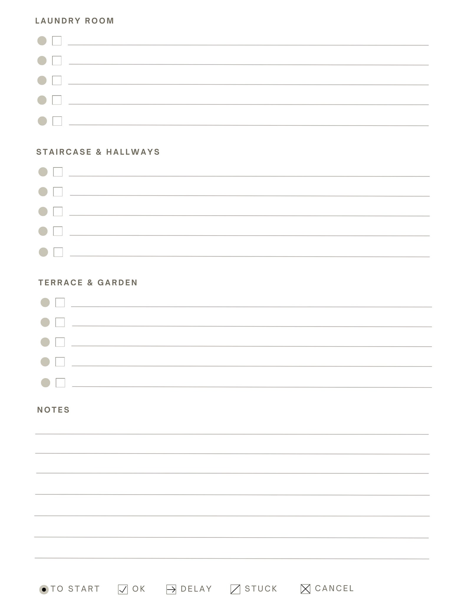 3 Kinds of Checklist, Printable, Cleaning Checklist, Minimalist ...