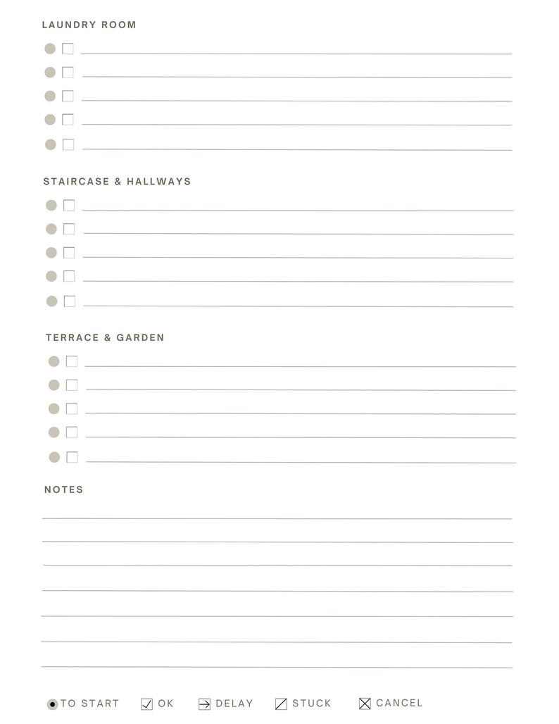 3 Kinds of Checklist, Printable, Cleaning Checklist, Minimalist ...