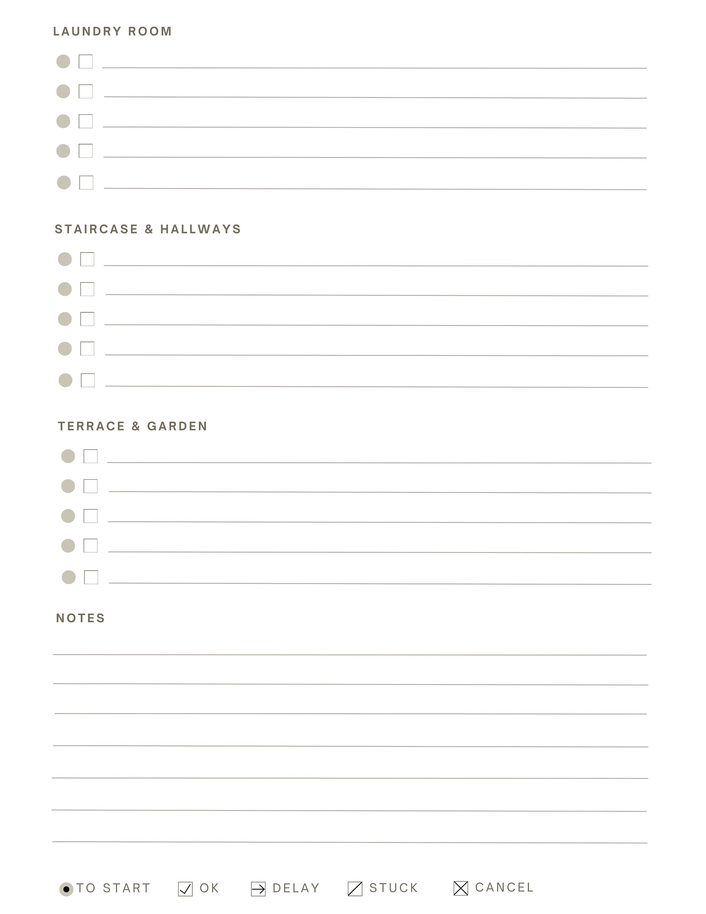 3 Kinds of Checklist, Printable, Cleaning Checklist, Minimalist ...