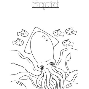Printable Under the Water Coloring Activity Book, Sea Creatures ...