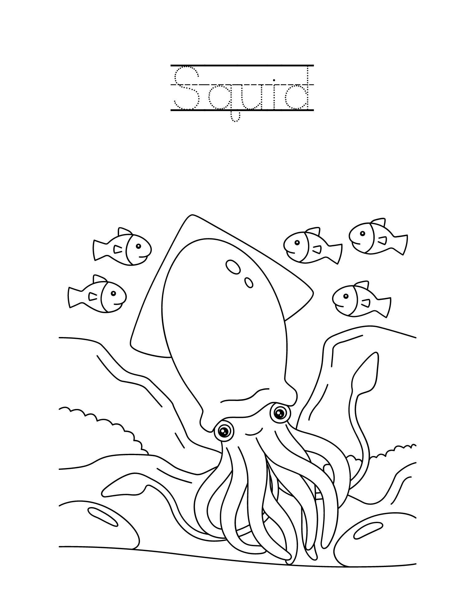 Printable Under the Water Coloring Activity Book, Sea Creatures ...