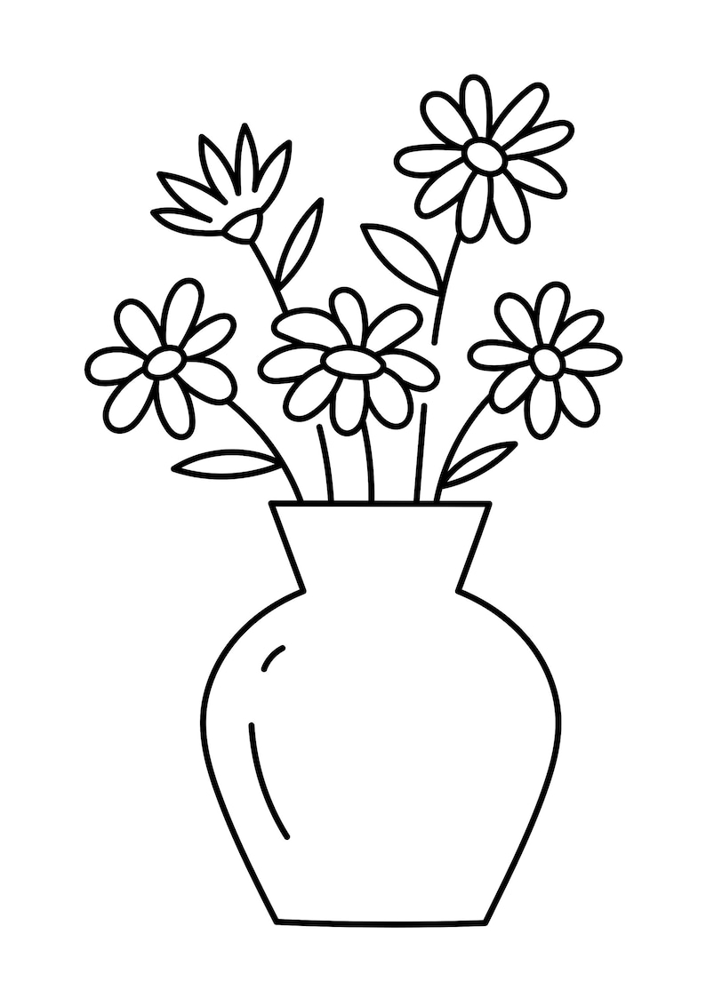 14 Printable Coloring Flower Arrangements Coloring Sheets, Flower ...