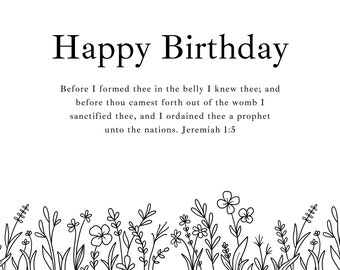 Bible Verse Birthday Card - Etsy