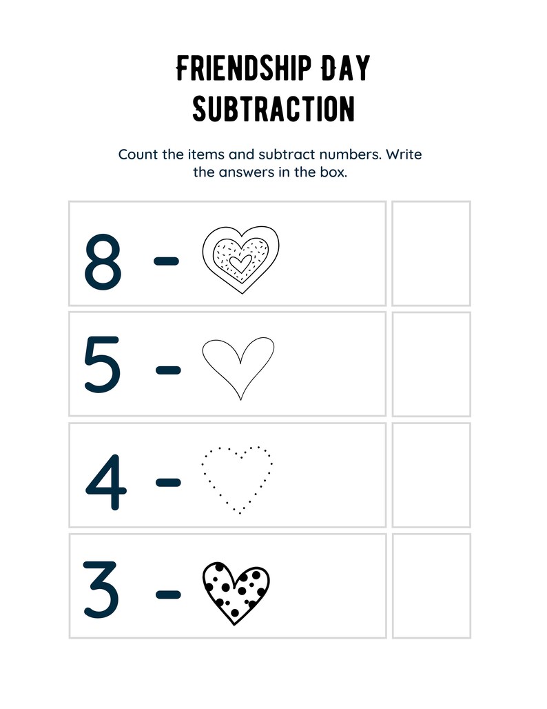 Friendship Day Activity Book, Printable Activity Book, Kindergarten or ...