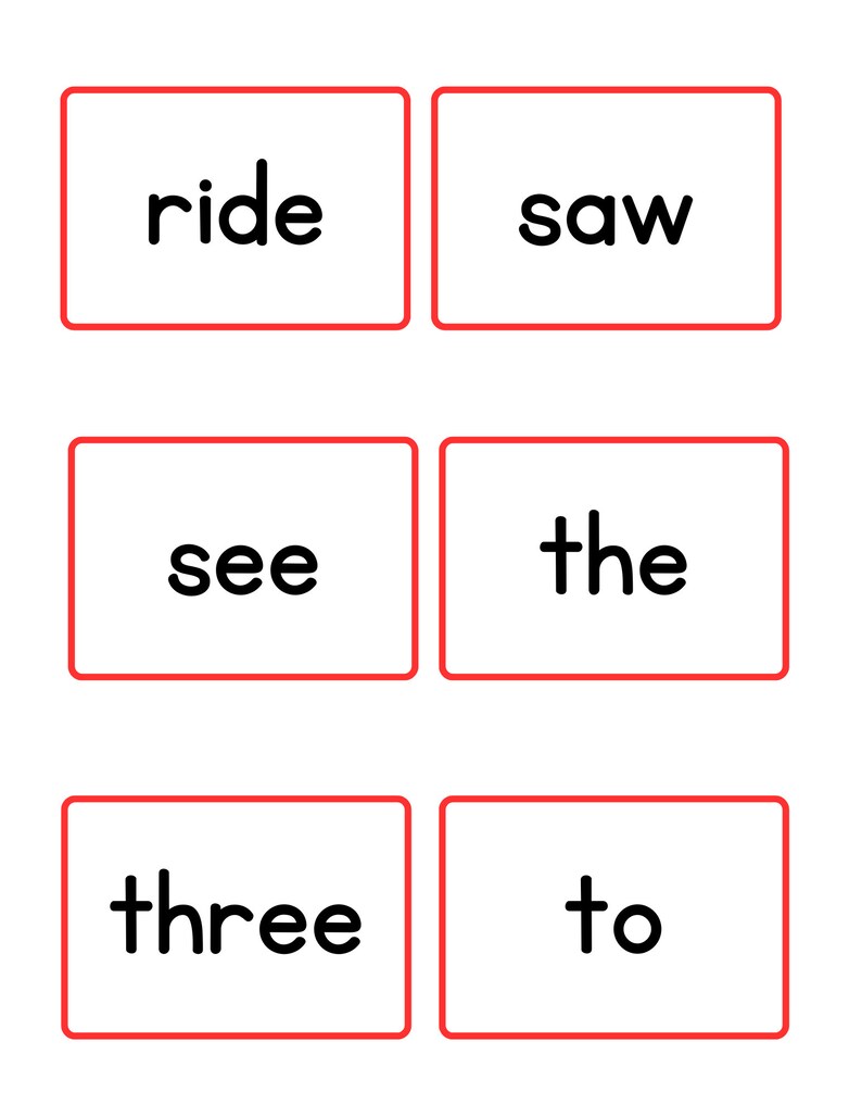 Level 2 Sight Words Flashcards or Memory Game - Etsy