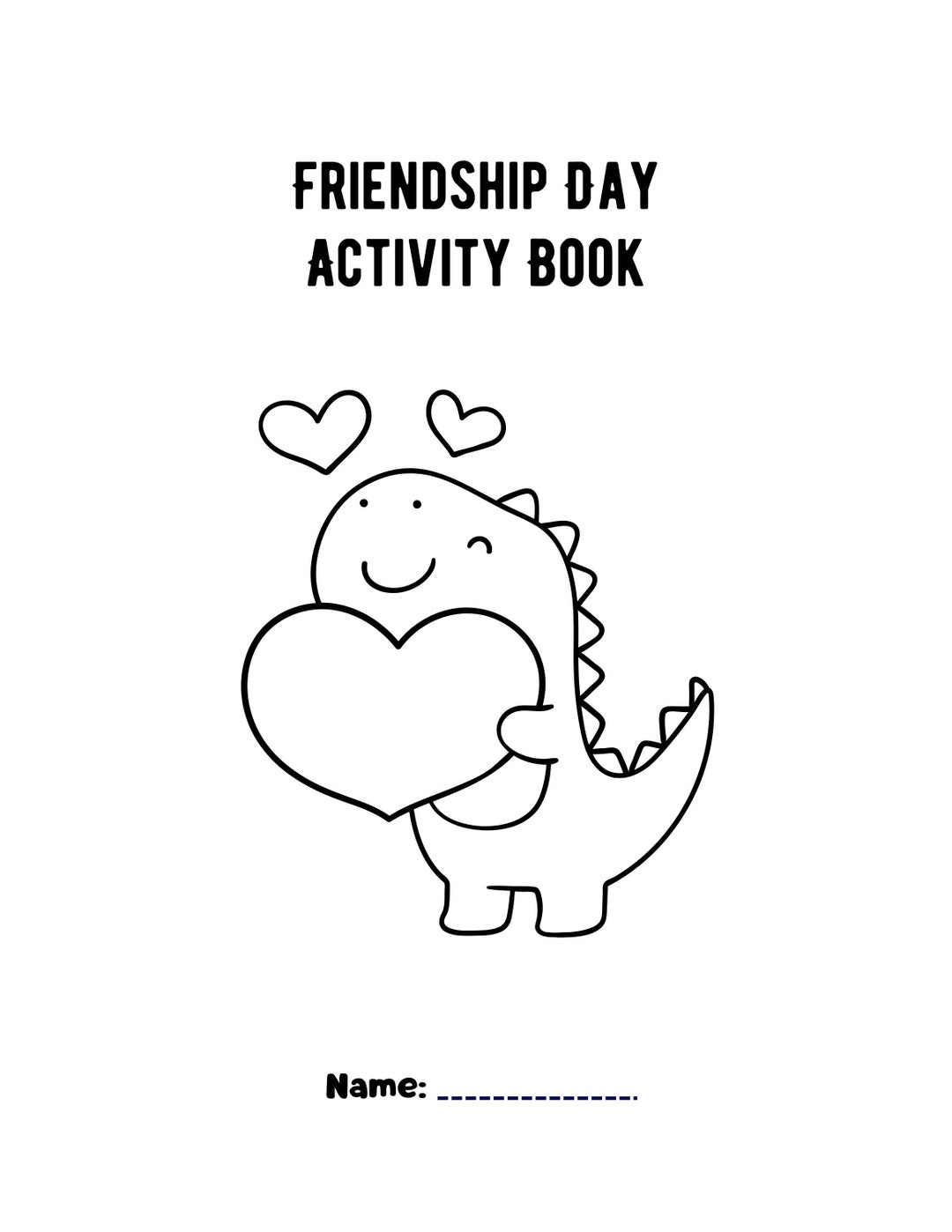 Friendship Day Activity Book, Printable Activity Book, Kindergarten or ...