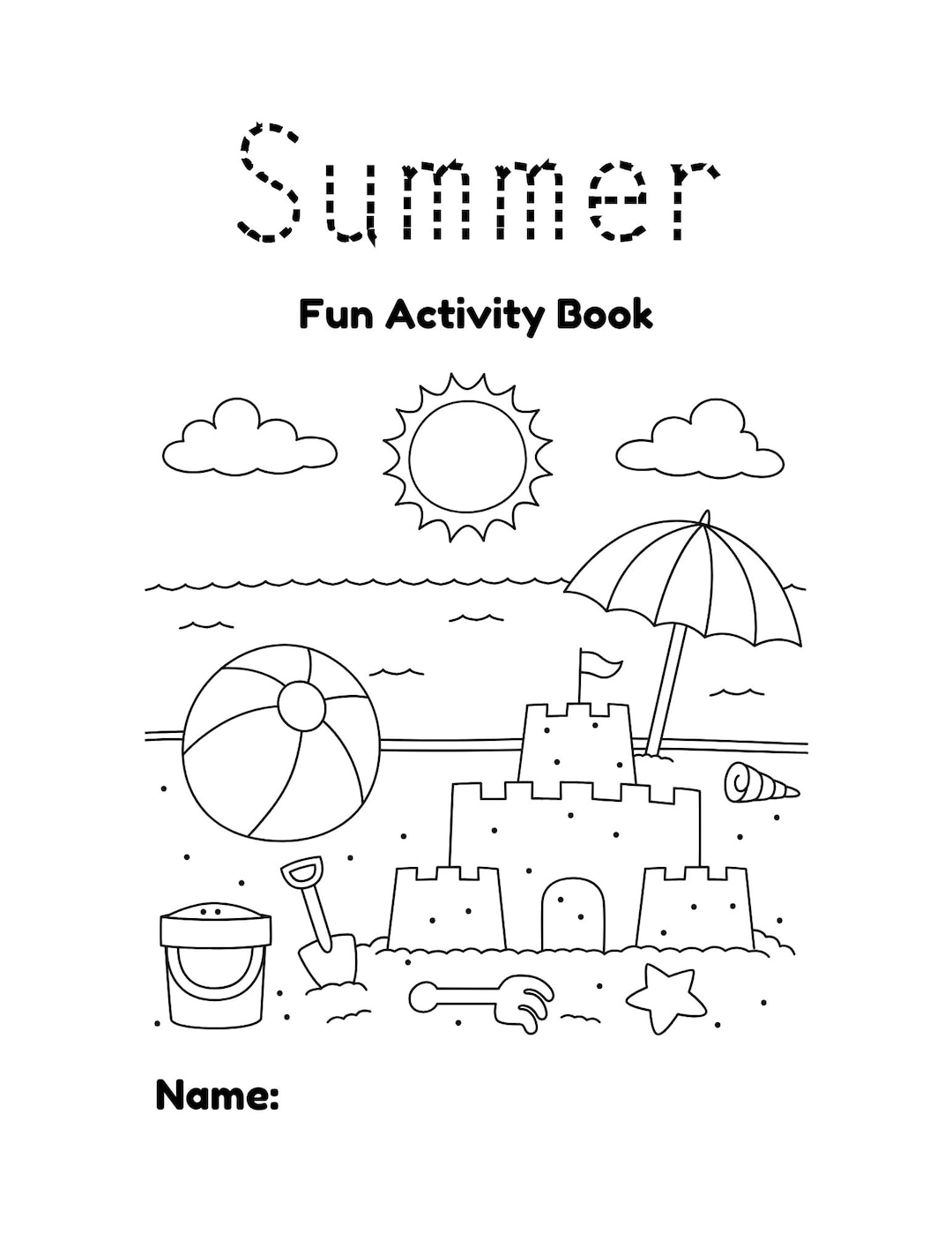 Printable Summer Fun Activity Book!, Children's Summer Activity Book - Etsy