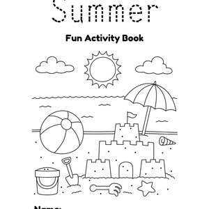 Printable Summer Fun Activity Book!, Children's Summer Activity Book - Etsy