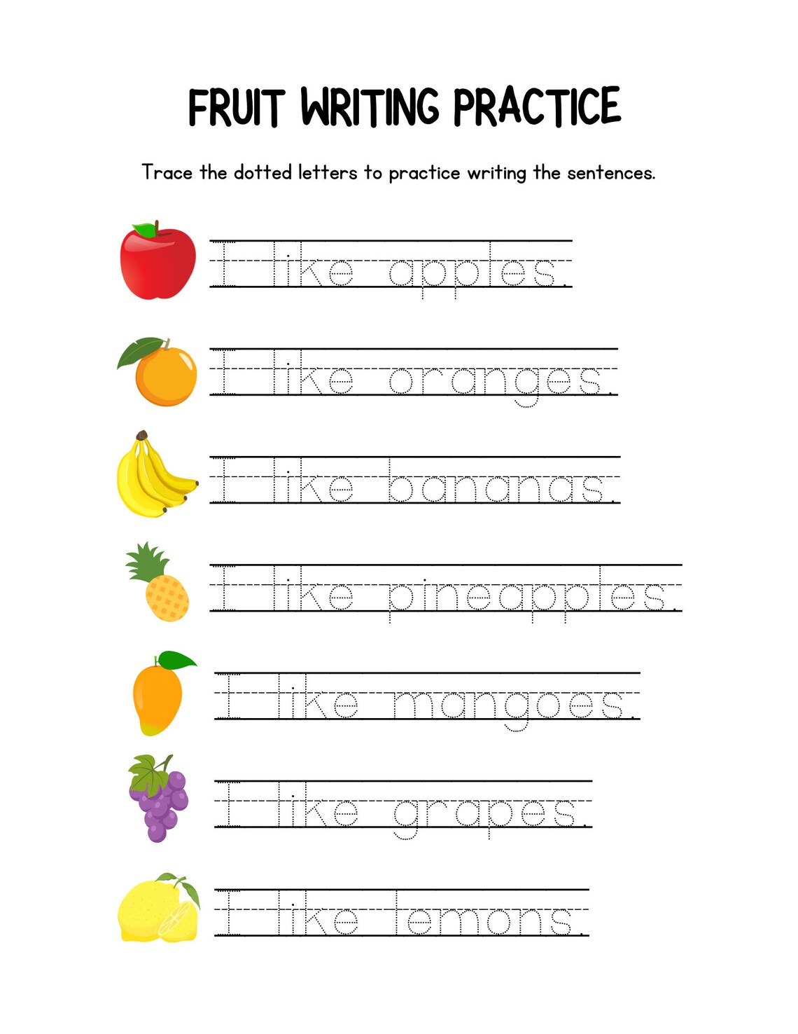 Grade 1 Writing Practice English Packet, First Grade Writing Practice ...