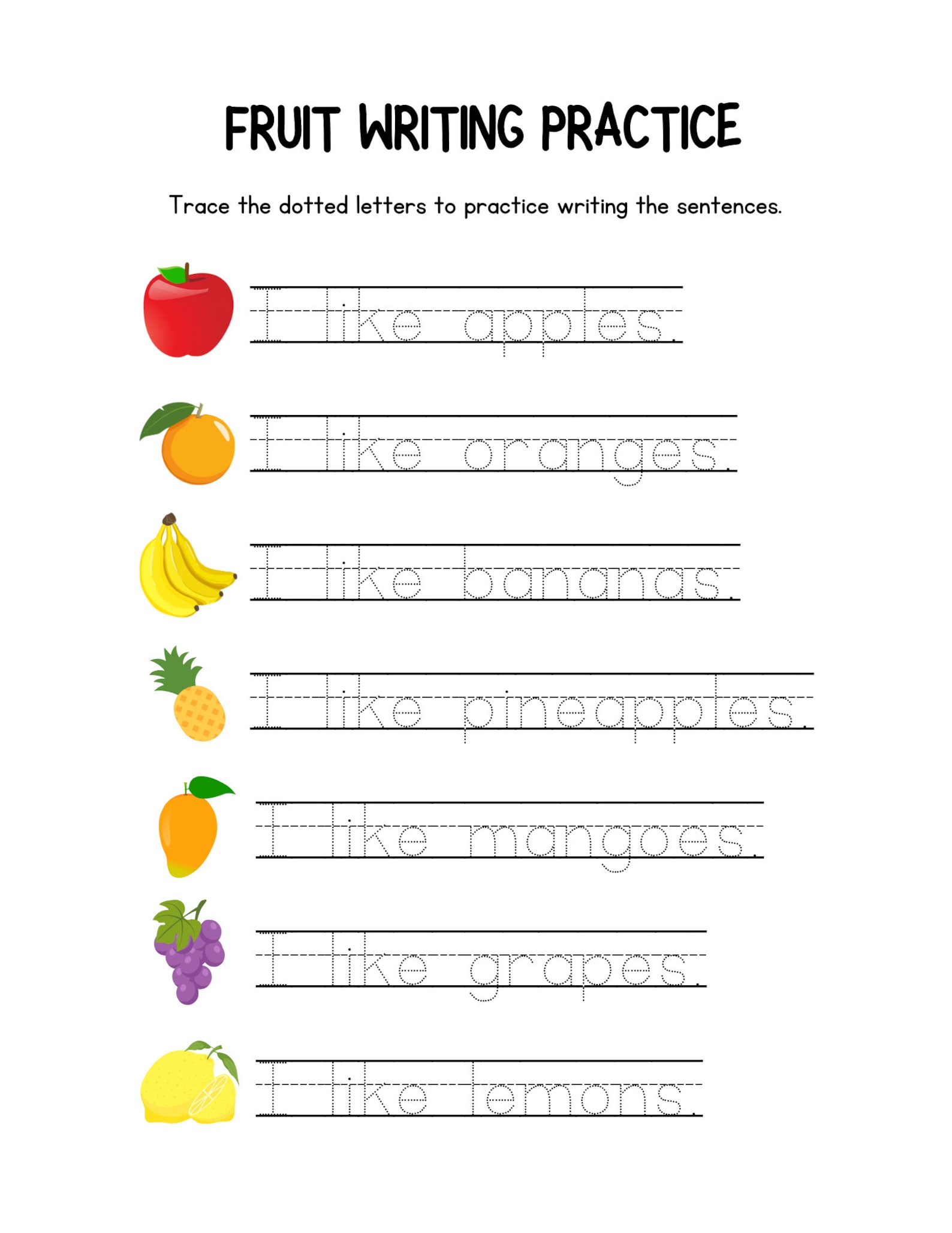 Grade 1 Writing Practice English Packet, First Grade Writing Practice ...