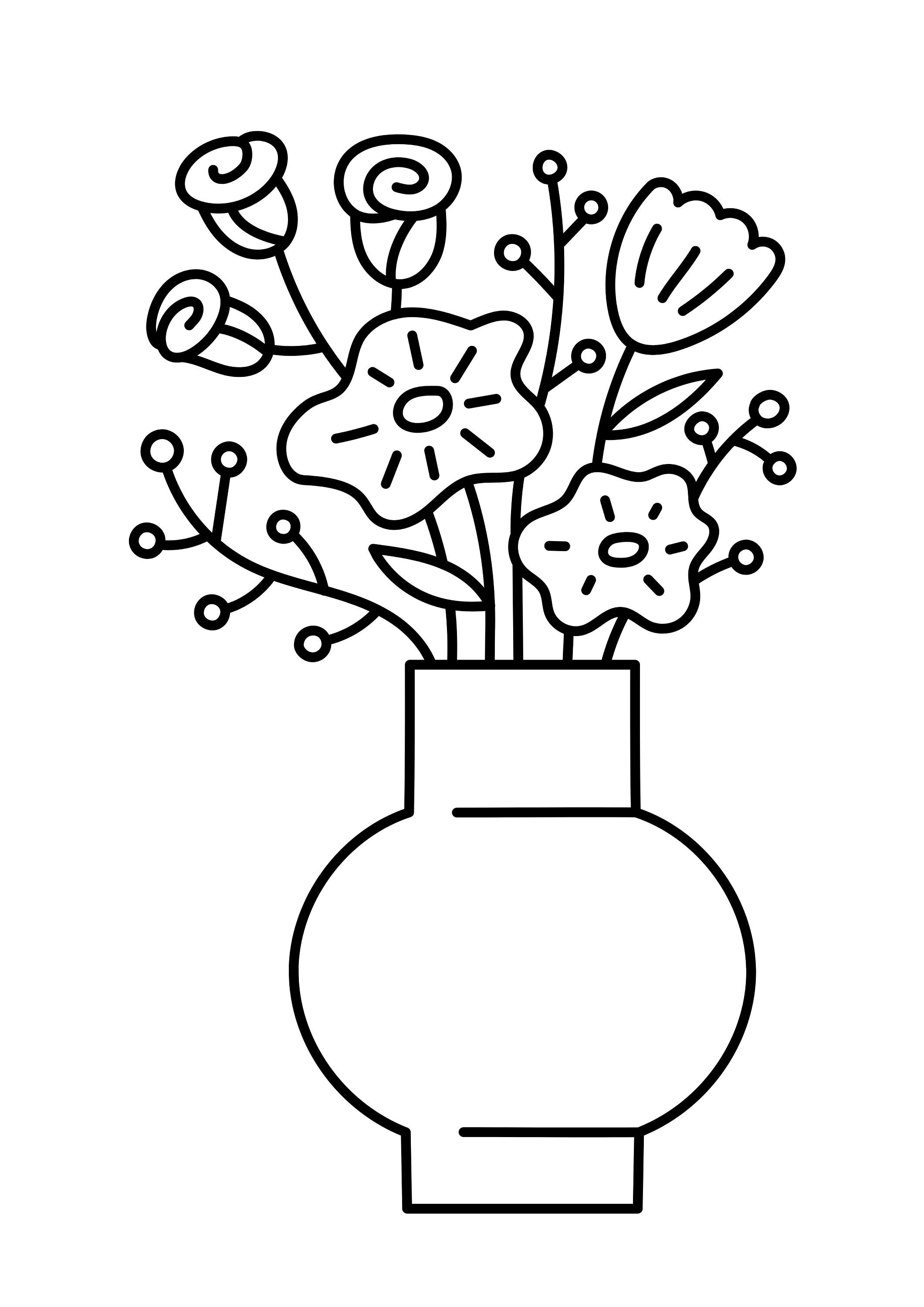 14 Printable Coloring Flower Arrangements Coloring Sheets, Flower ...