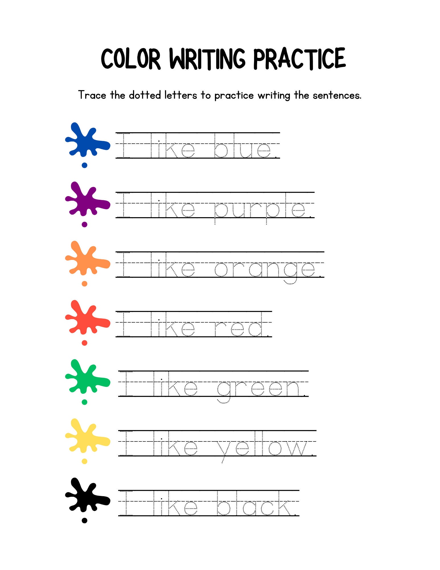 Grade 1 Writing Practice English Packet, First Grade Writing Practice ...