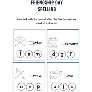 Friendship Day Activity Book, Printable Activity Book, Kindergarten or ...