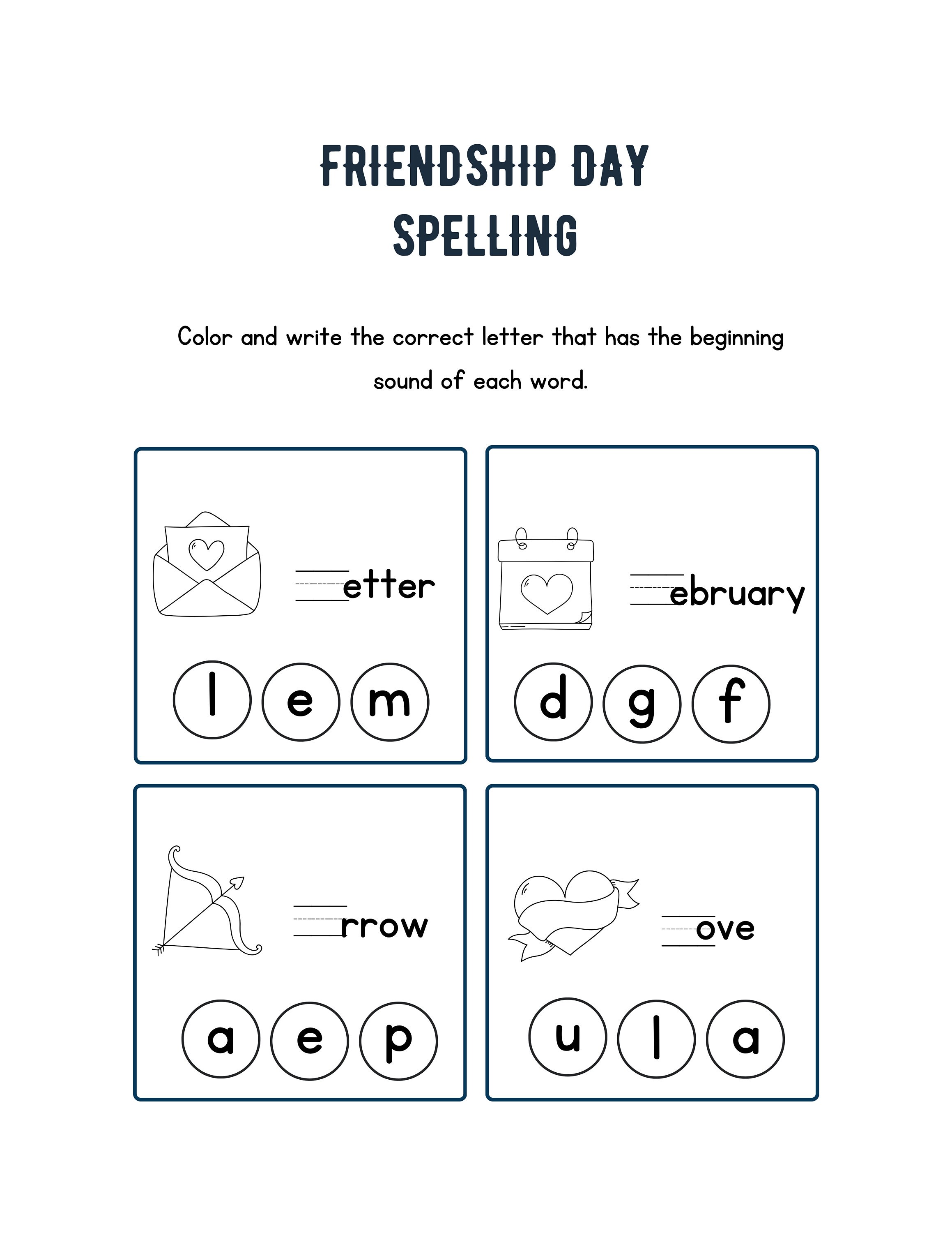 Friendship Day Activity Book, Printable Activity Book, Kindergarten or ...