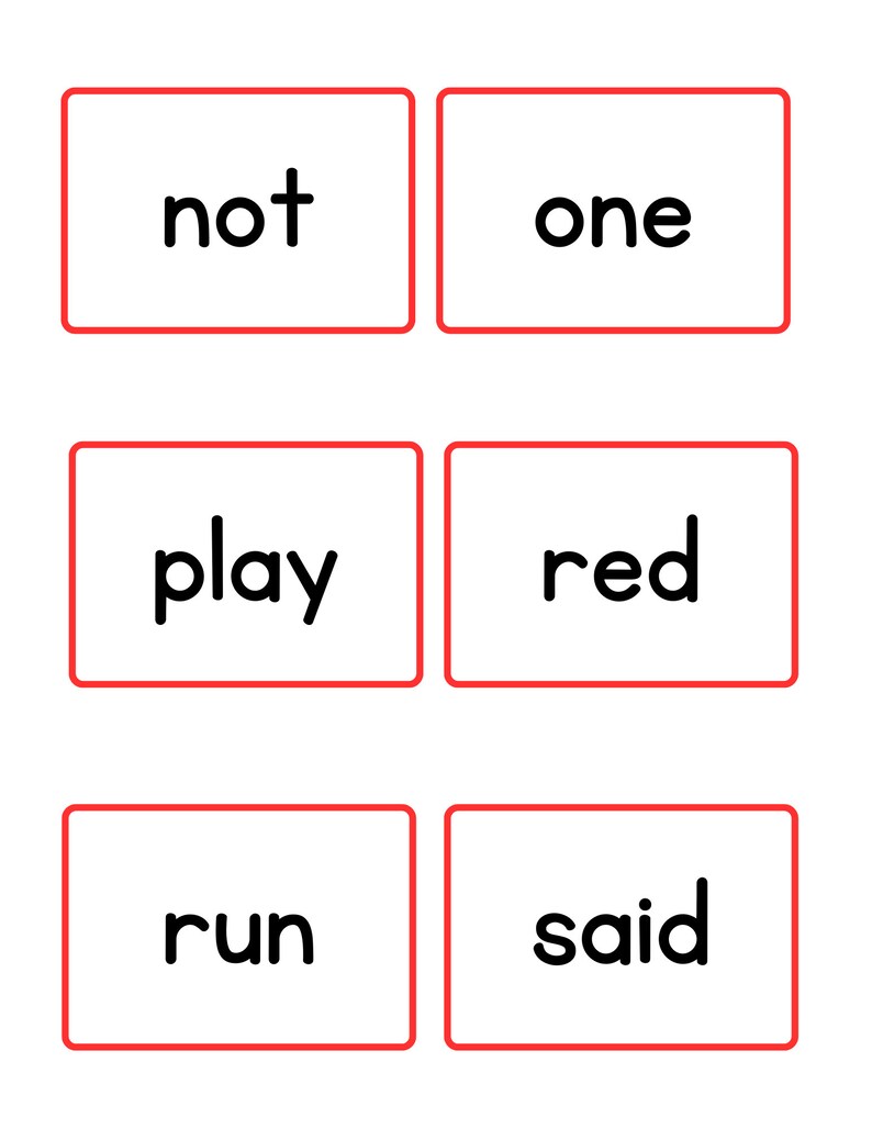 Level 2 Sight Words Flashcards or Memory Game - Etsy