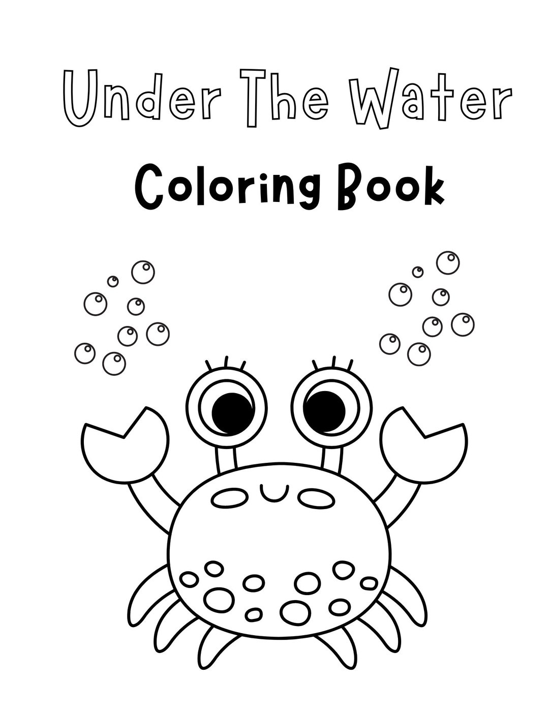 Printable Under the Water Coloring Activity Book, Sea Creatures ...