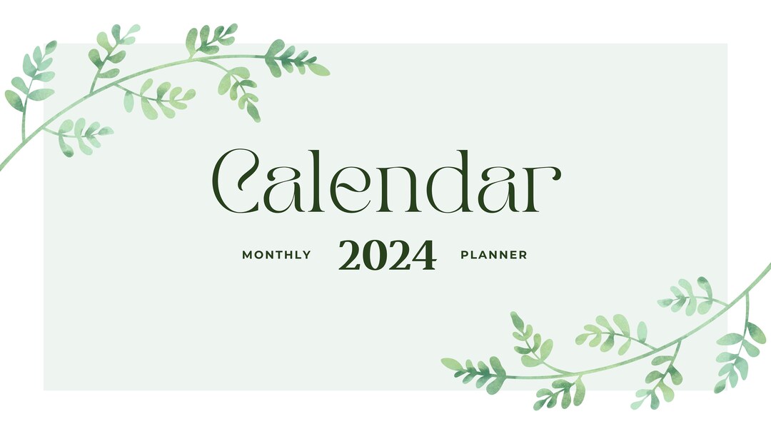 Calendar 2024 With Bible Verse, Printable - Etsy