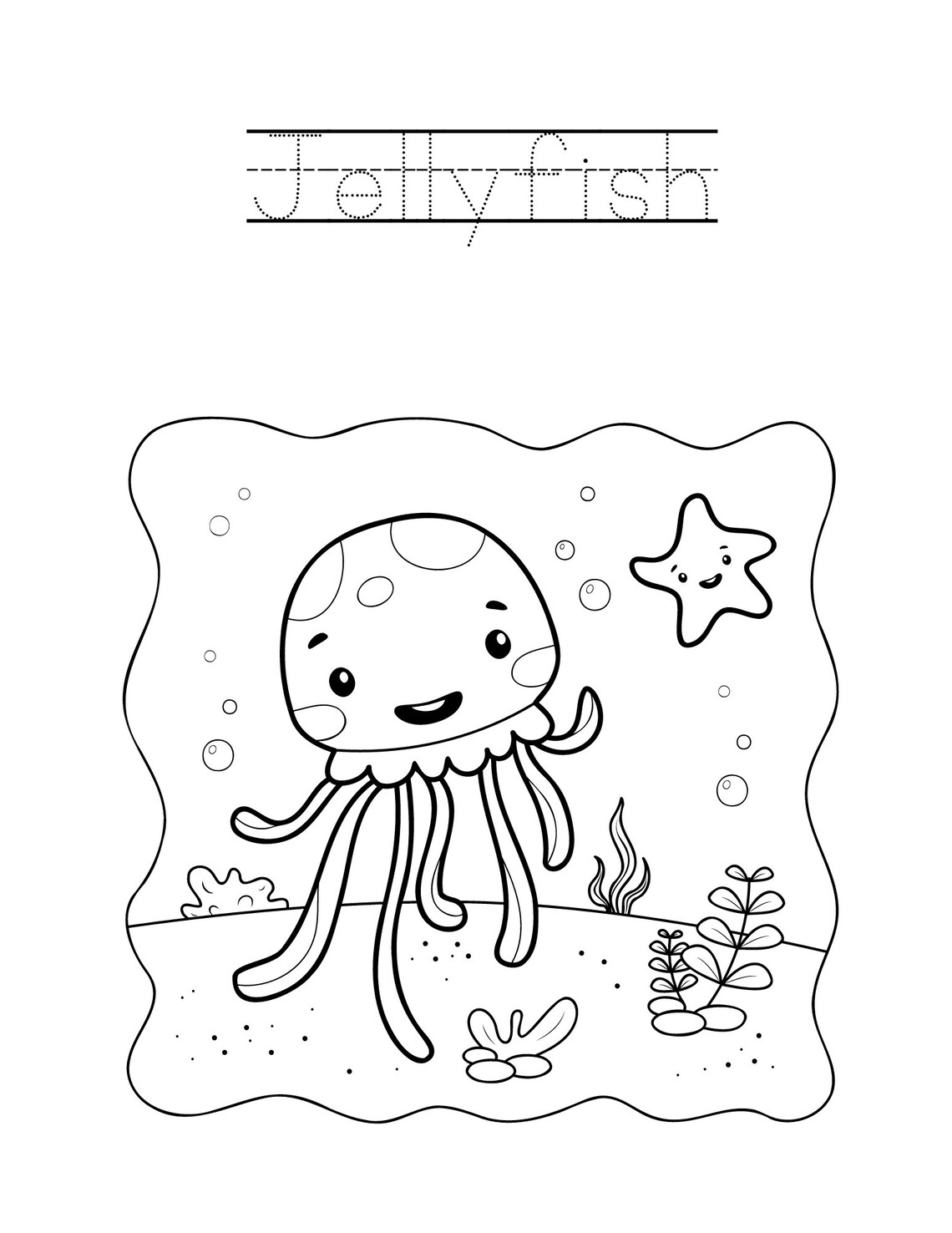 Printable Under the Water Coloring Activity Book, Sea Creatures ...