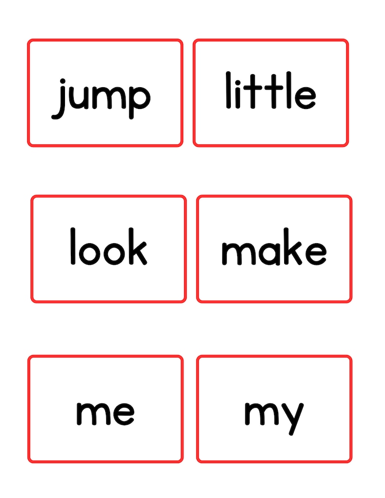 Level 2 Sight Words Flashcards or Memory Game - Etsy