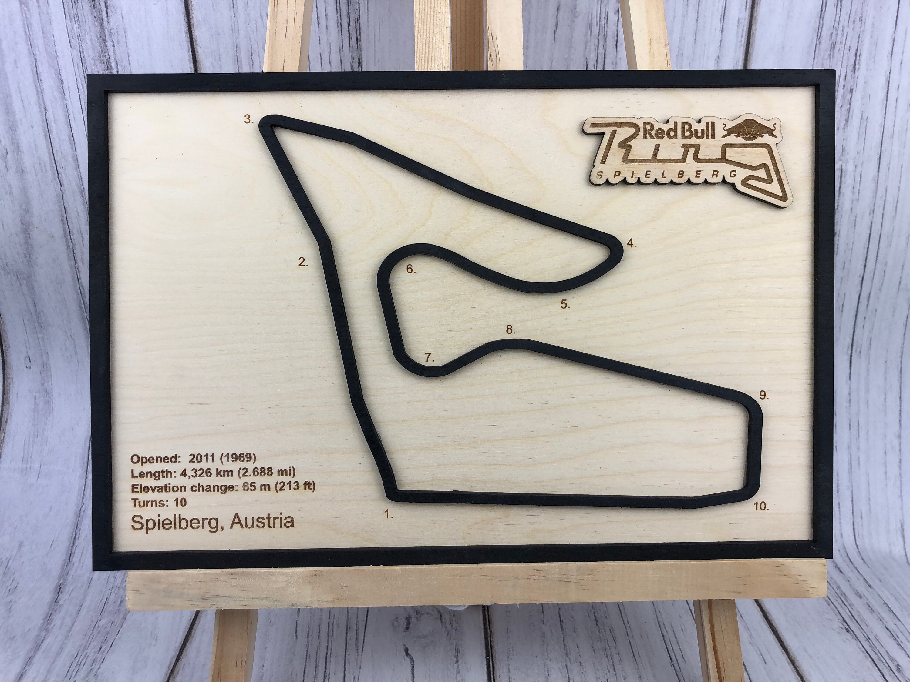 Red Bull Ring Race Track Layout. Wall Decoration Wooden - Etsy