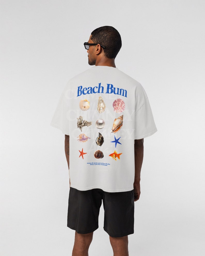 Vintage Style Beach Bum Shirt, Trendy Ocean Shirt Summer Clothing ...