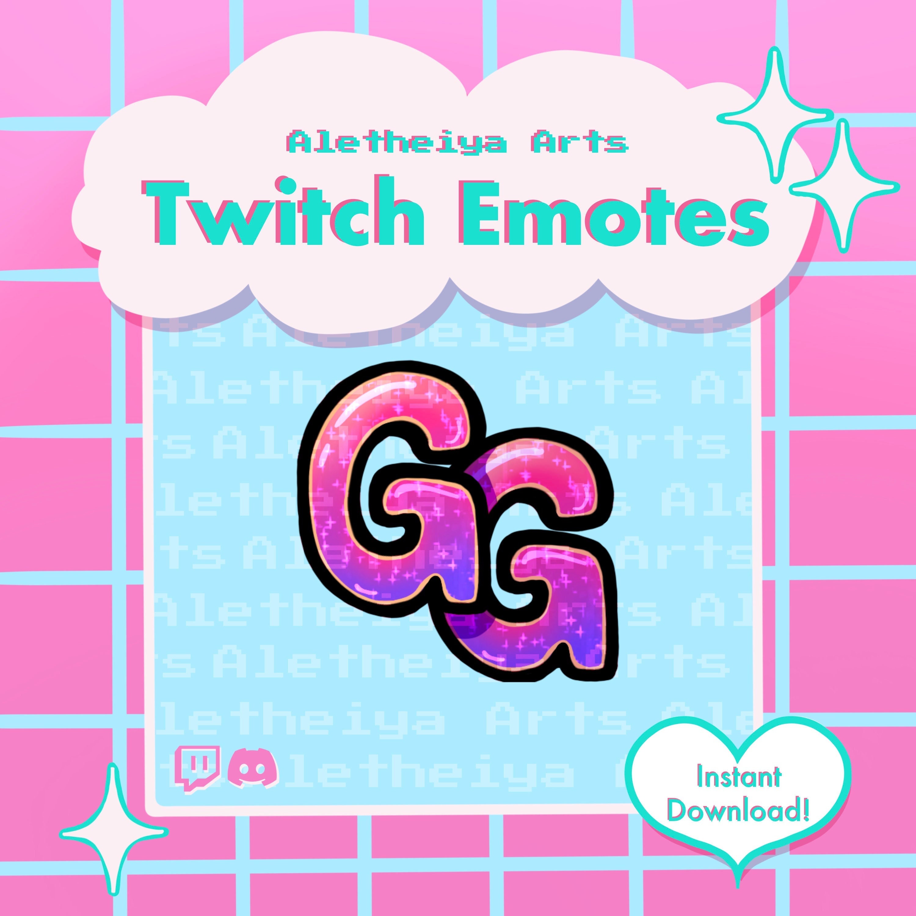 Twitch Emote GG / Good Game Icon / Transparent PNG Emoji for - Etsy