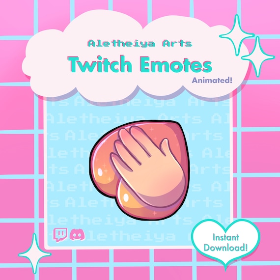 Slap That Peach Animated Twitch Emote / Peachy Spank Icon / - Etsy