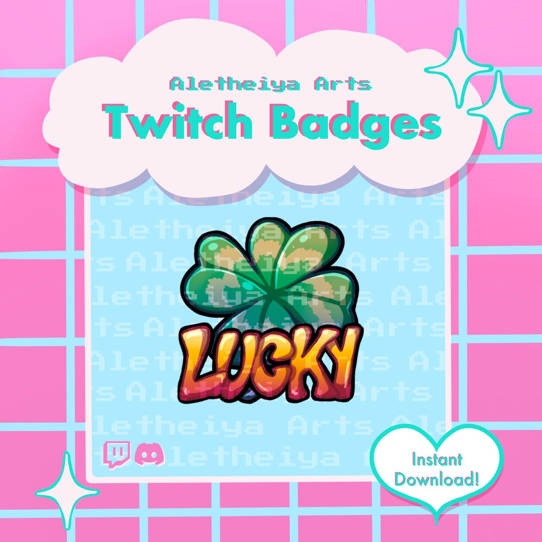 Twitch Emote Lucky / Luck Pull Clover Icon / Transparent PNG Emoji for ...