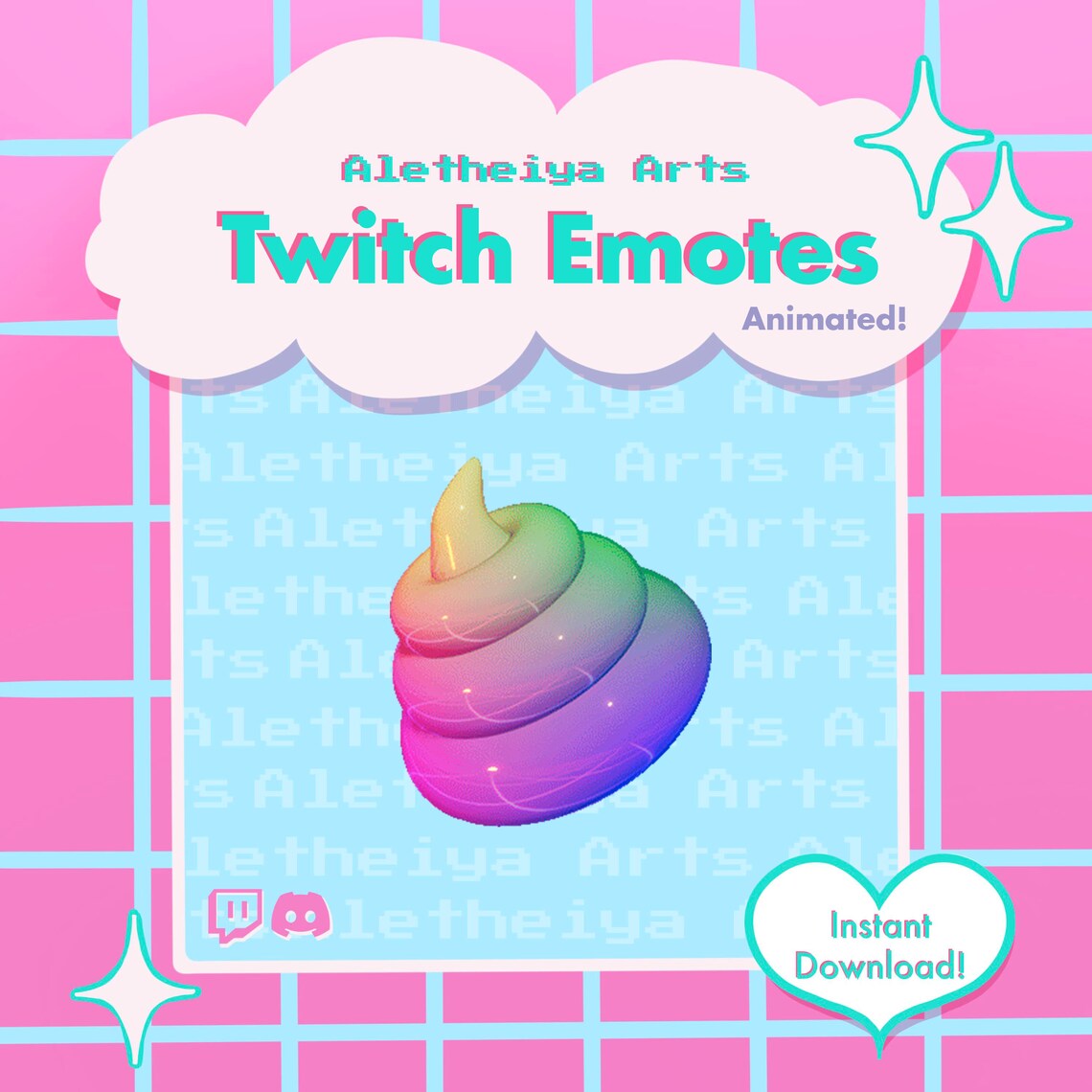 Rainbow Shit Animated Twitch Emote / Shitty Icon / Transparent PNG ...