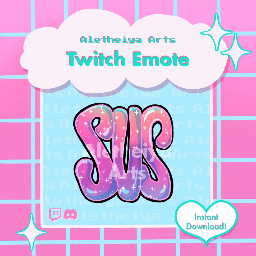 SUS Twitch Emote / Suspicious Chat Icon / Transparent PNG Emoji for ...