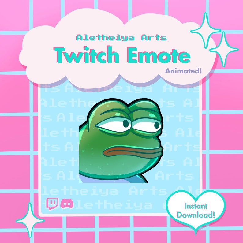 Sideeye Pepe Animated Twitch Emote / Frog Side Eye Icon / Transparent ...