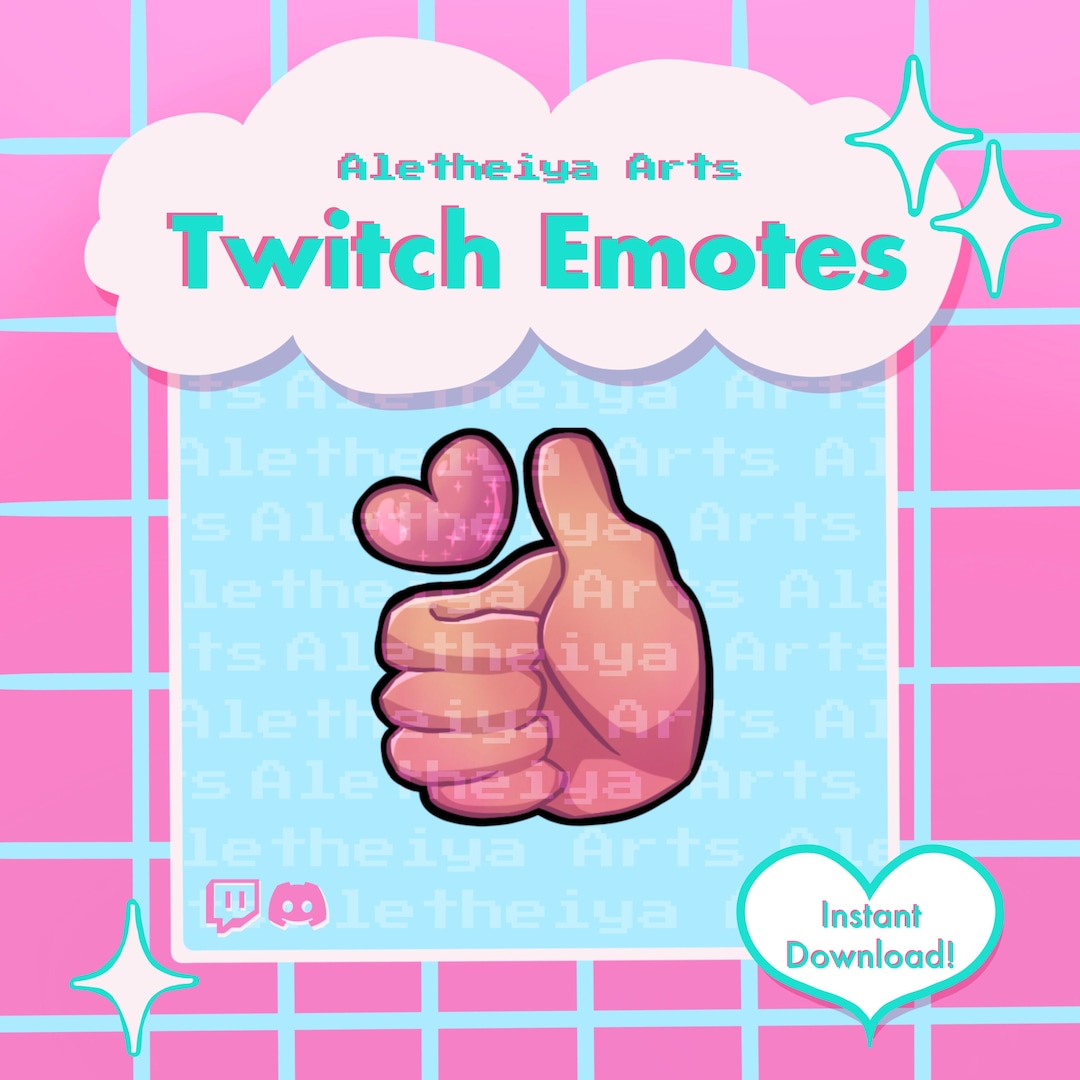Thumbs up Twitch Emote / Yes Okay Chat Icon / Transparent PNG Emoji for ...
