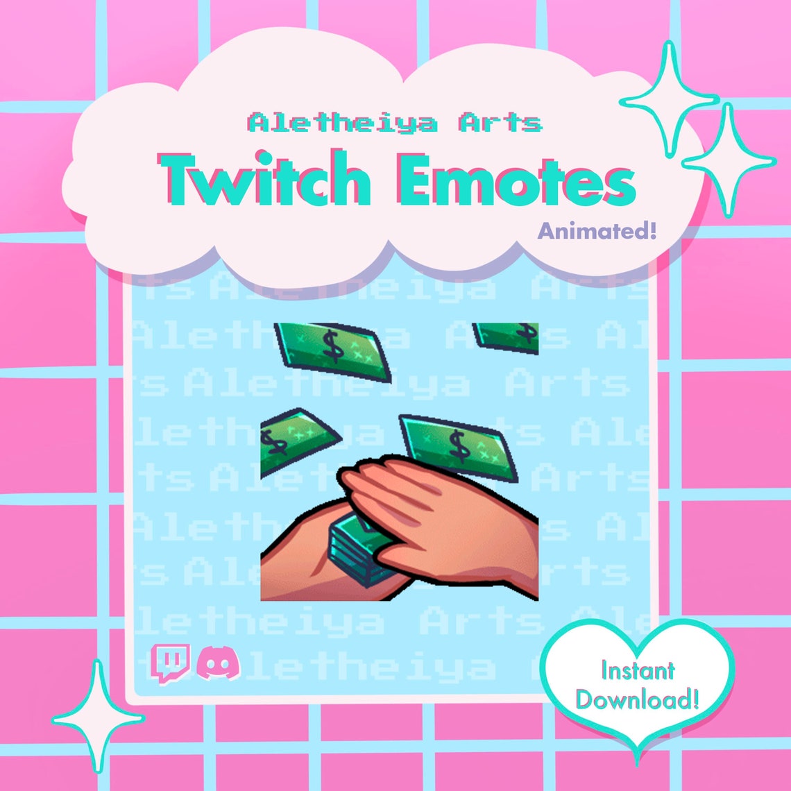 Money Throw Animated Twitch Emote: Funny Dollar Icon (GIF) - Etsy