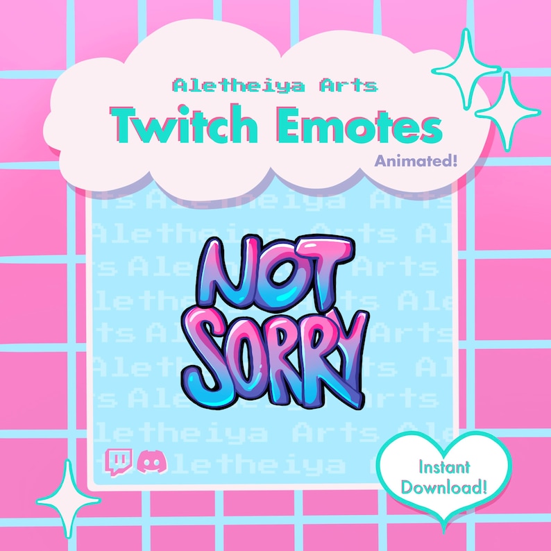 Animated Sorry Not Sorry Twitch Emote / Srynotsry Icon / Transparent ...
