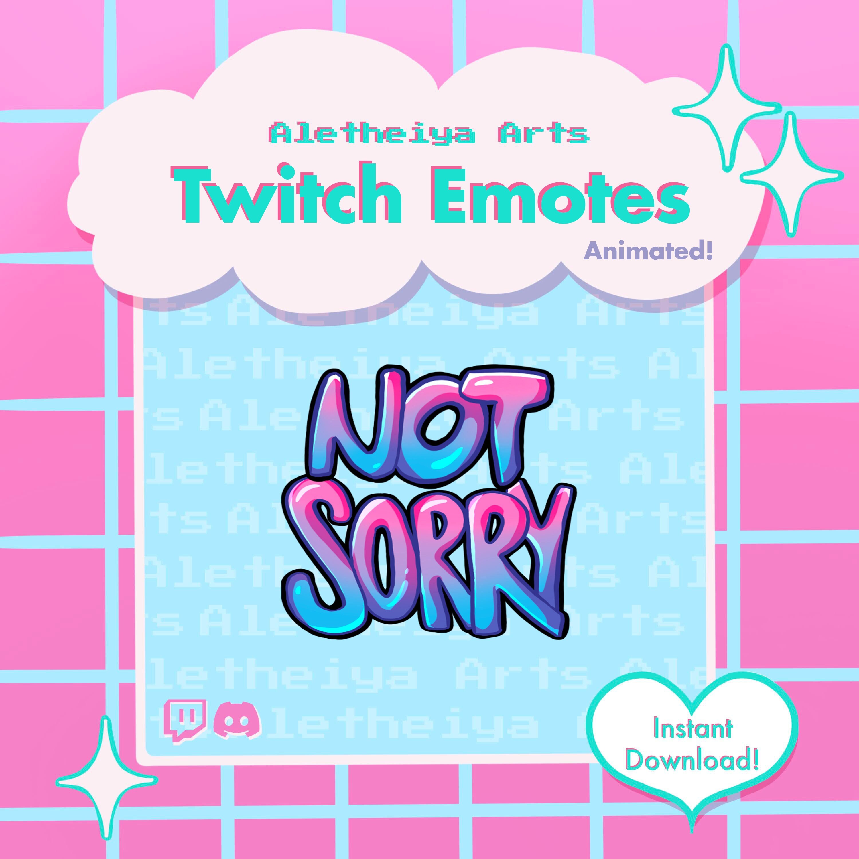 Animated Sorry Not Sorry Twitch Emote / Srynotsry Icon / Transparent ...