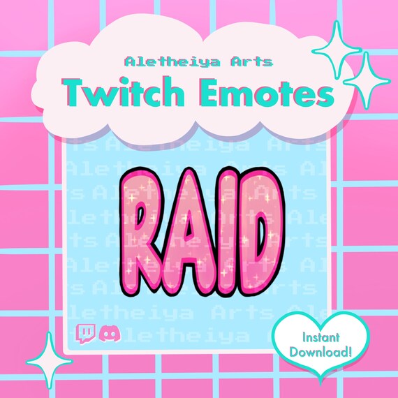 RAID Twitch Emote / Raiding Chat Icon / Transparent PNG Emoji - Etsy