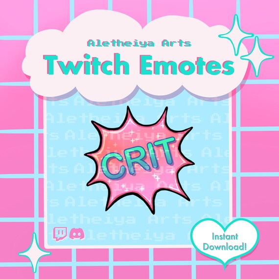 CRIT Twitch Emote / Critical Hit Chat Icon / Transparent PNG | Etsy ...