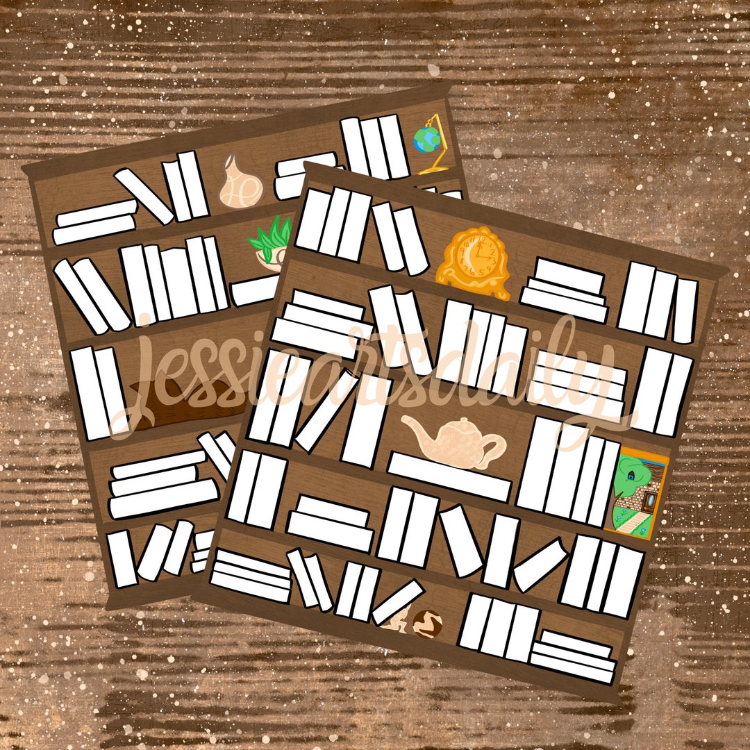 Printable Book Shelfie Coloring Pages Printable Reading Journal ...