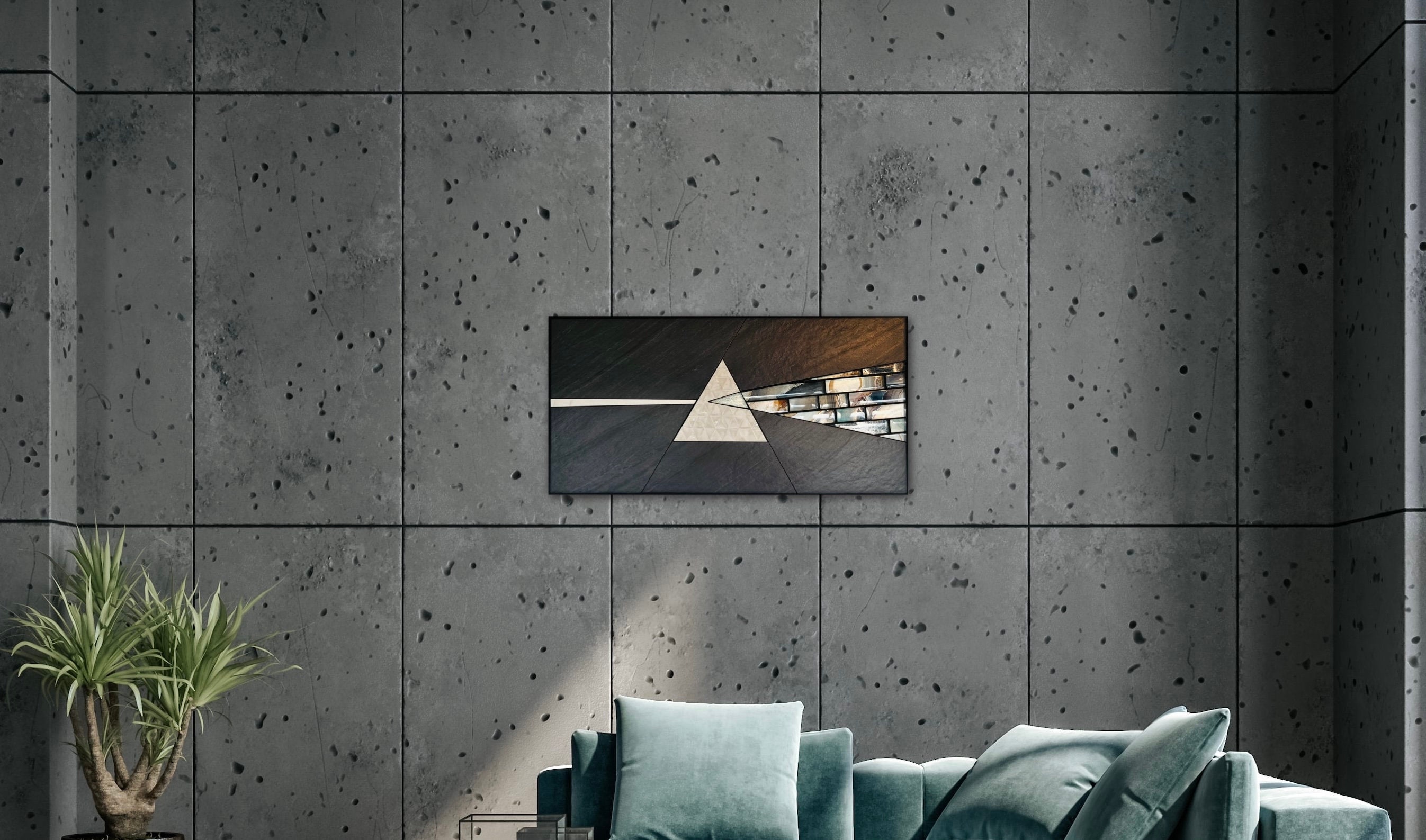 Glass Slate Floating Mosaic - Etsy