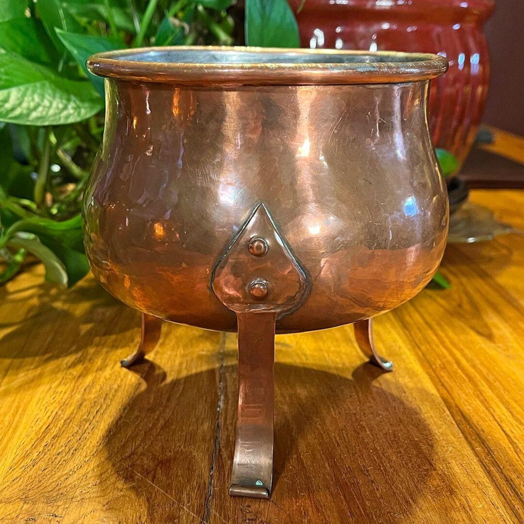 Hand-hammered Copper Cauldron, Bungalow Style - Etsy