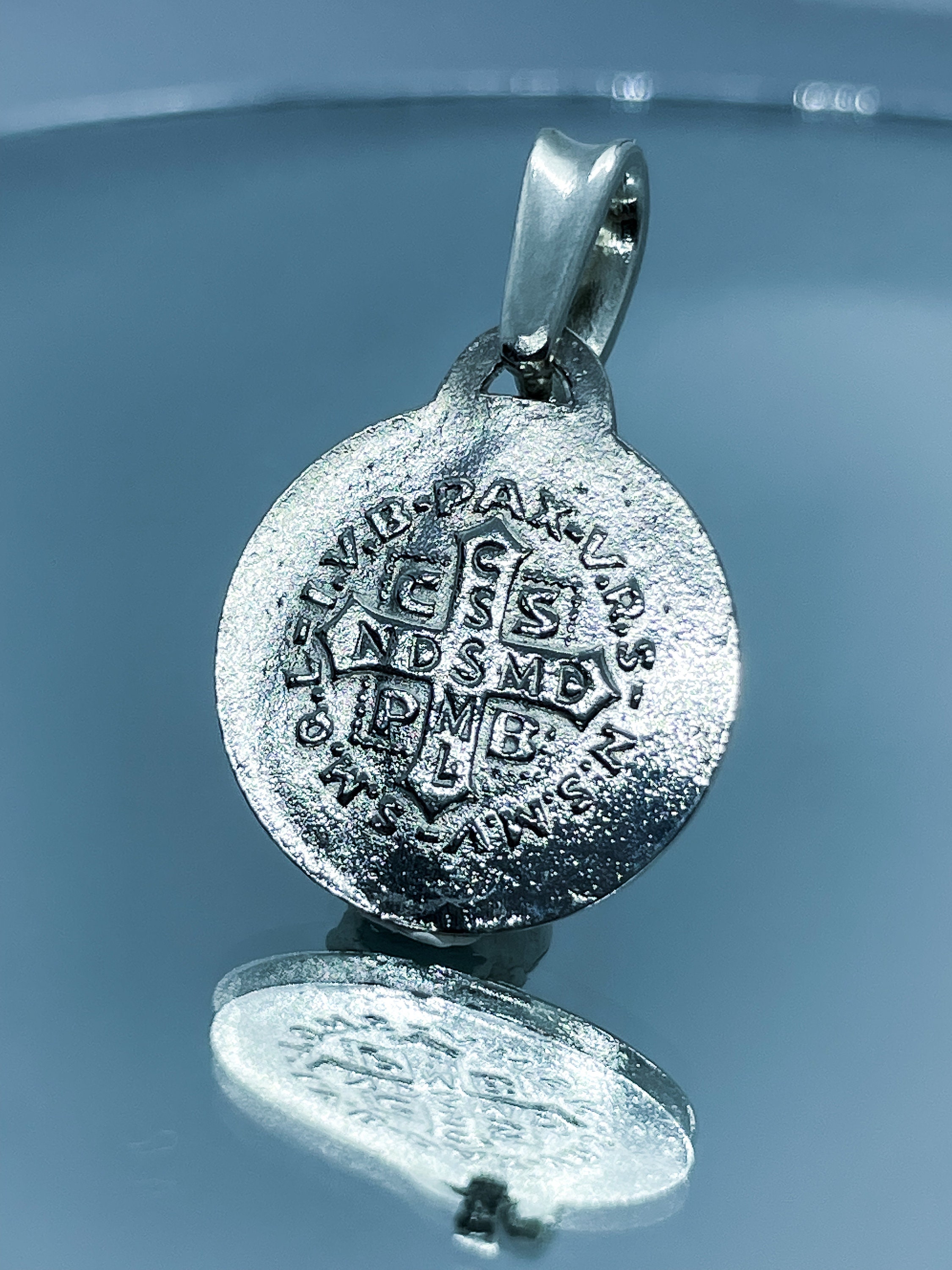 Sanctus Benedictus Medal Sterling Silver Saint Benedictus - Etsy