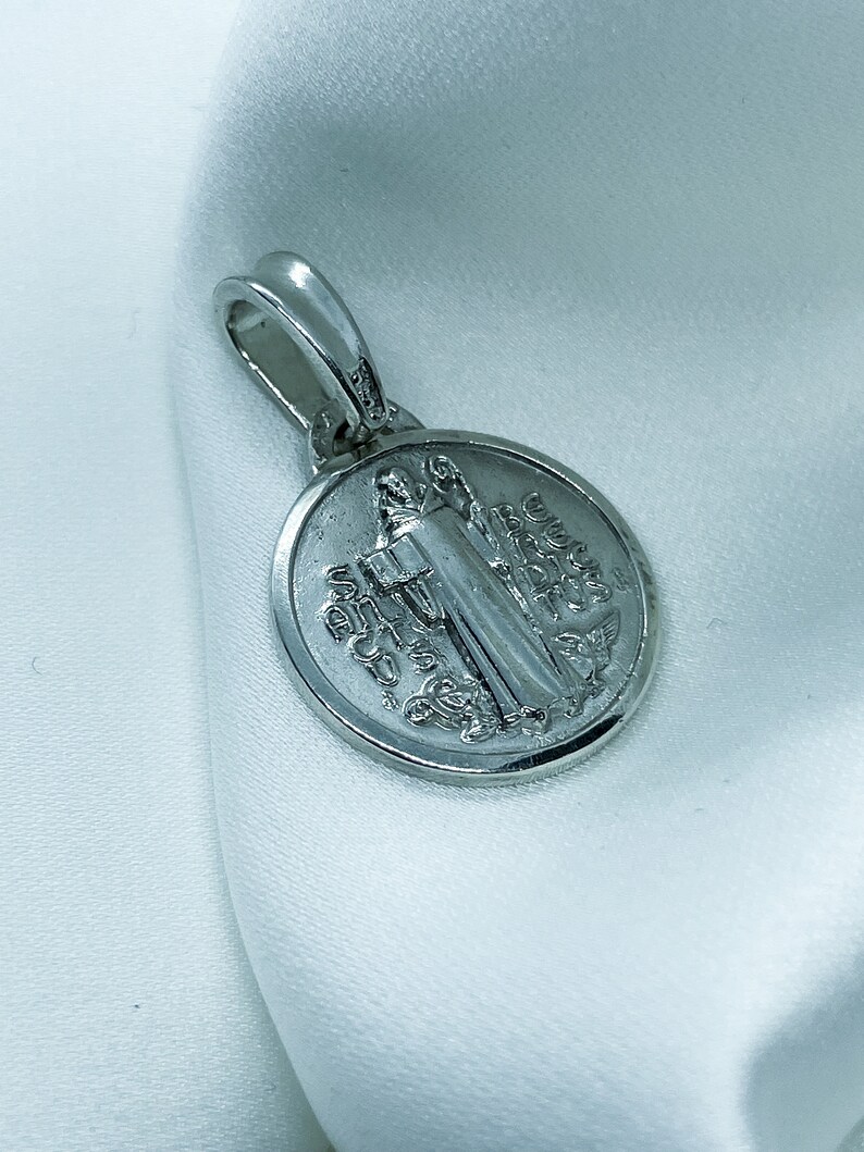 Sanctus Benedictus Medal Sterling Silver Saint Benedictus - Etsy