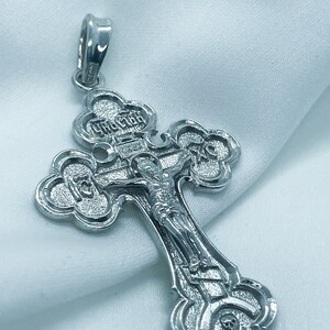 Sterling Silver Orthodox Crucifix Cross Save and Protect, Symbol of ...