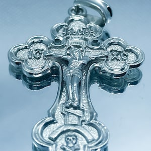 Sterling Silver Orthodox Crucifix Cross Save and Protect, Symbol of ...