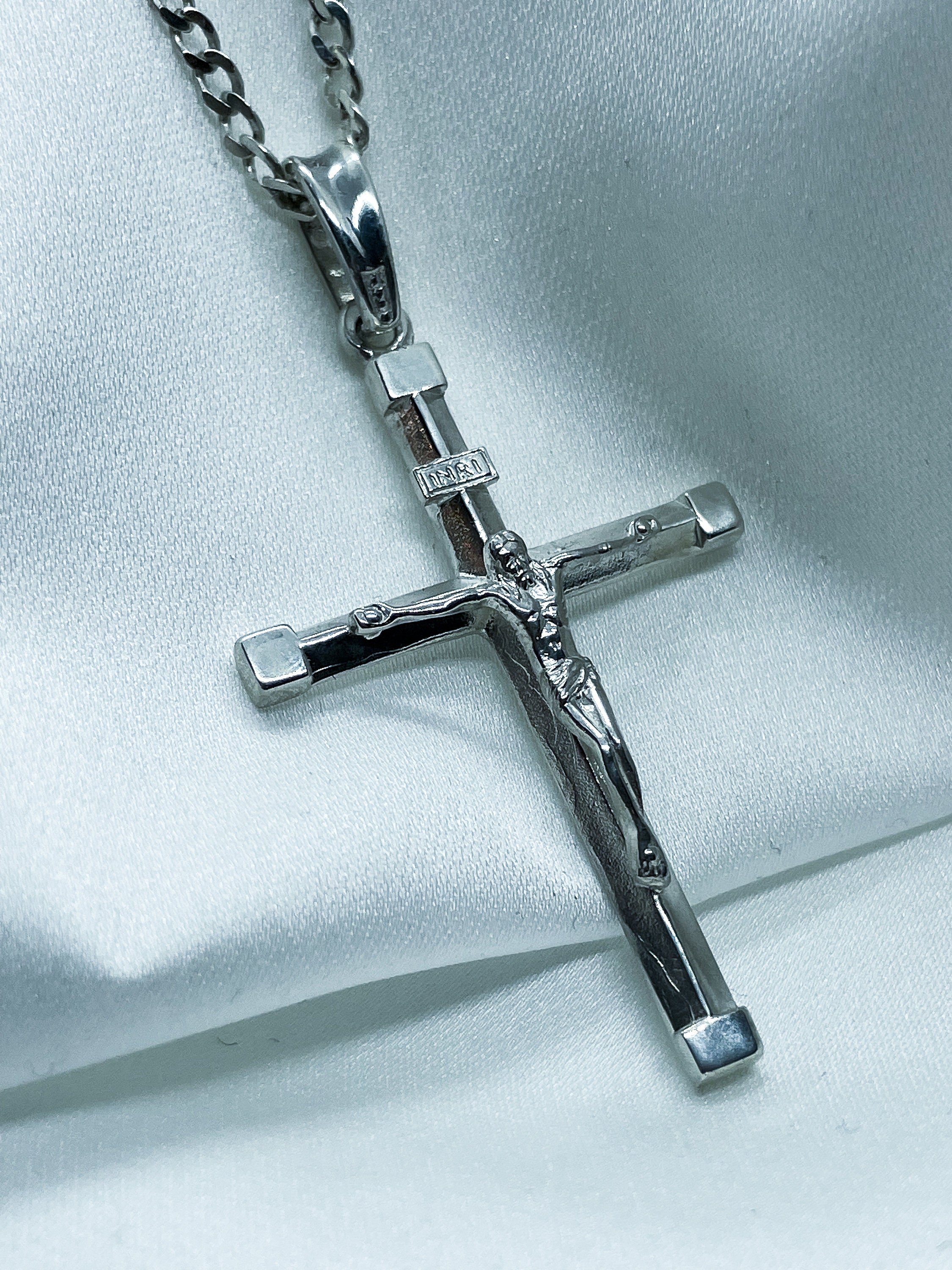 Jesus Christ Silver Cross Pendant for Necklace - Exquisite Design - Etsy